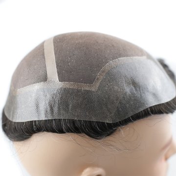 Custom Remy Hair Fine Mono Men Hair Systems